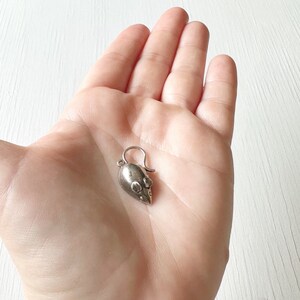 Vintage Mouse Charm Mouse Pendant Sterling Silver Charm Vintage Gifts ...
