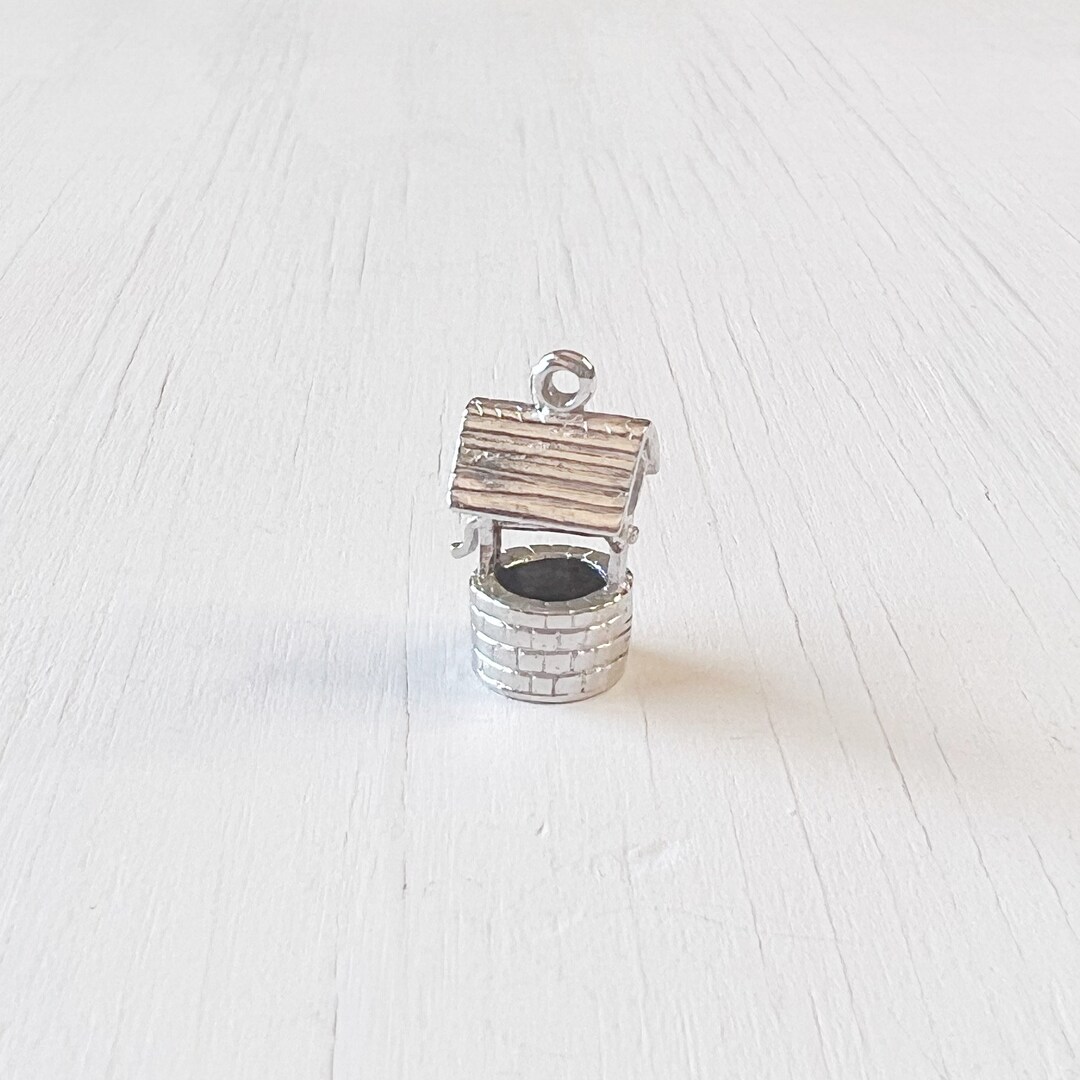 Sterling Silver Wishing Well Charm 3D Well Charm Vintage - Etsy