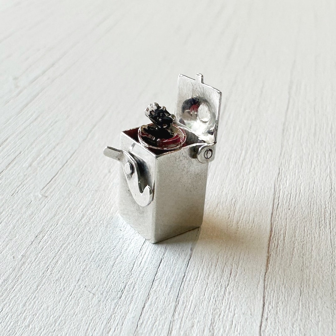 Mechanical Jack in the Box Charm 3D Charm Sterling Silver Charm Vintage ...