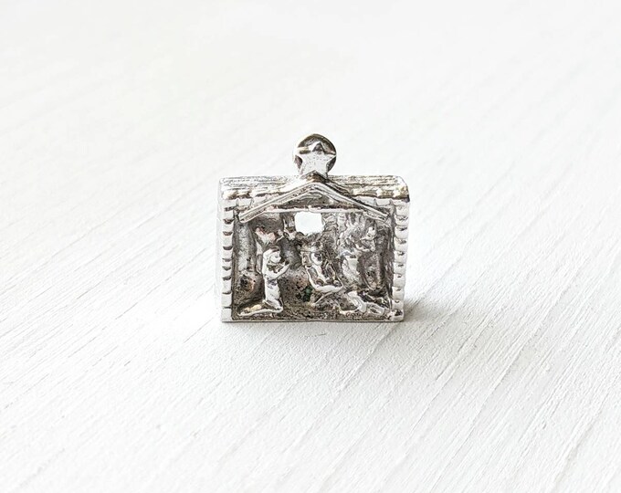 Sterling Silver Nativity Charm Christmas Charm Baby Jesus - Etsy