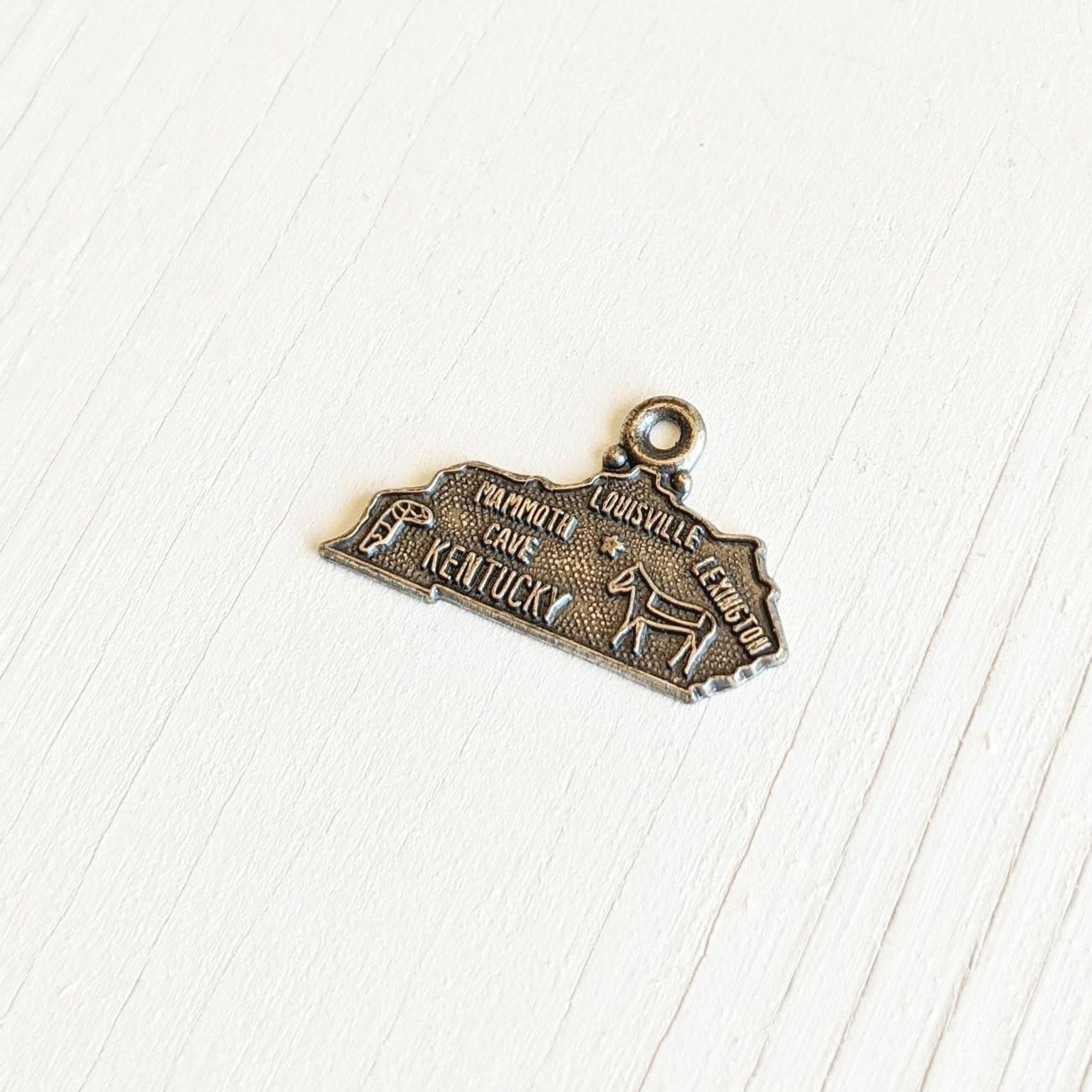 Sterling Silver Kentucky Charm | USA State Charm | Pendant | Vintage - Etsy