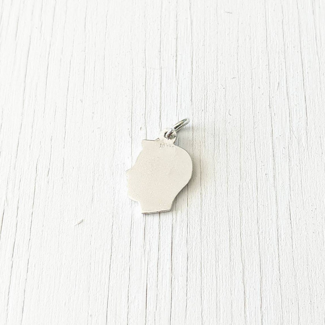 Sterling Silver Boy Profile Charm Son Charm Pendant - Etsy