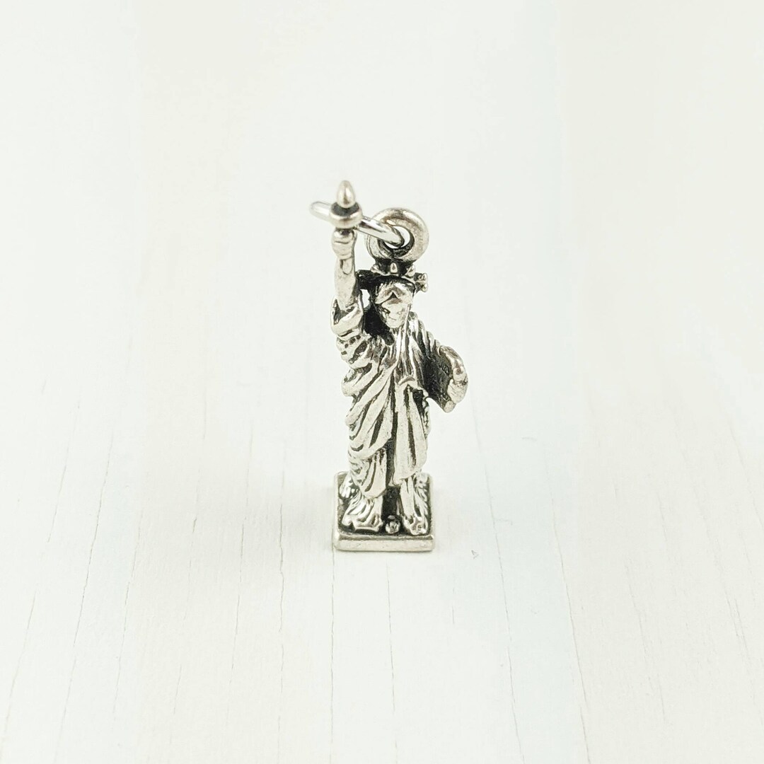 Sterling Silver Statue of Liberty Charm New York Charm 3D Charm Pendant ...