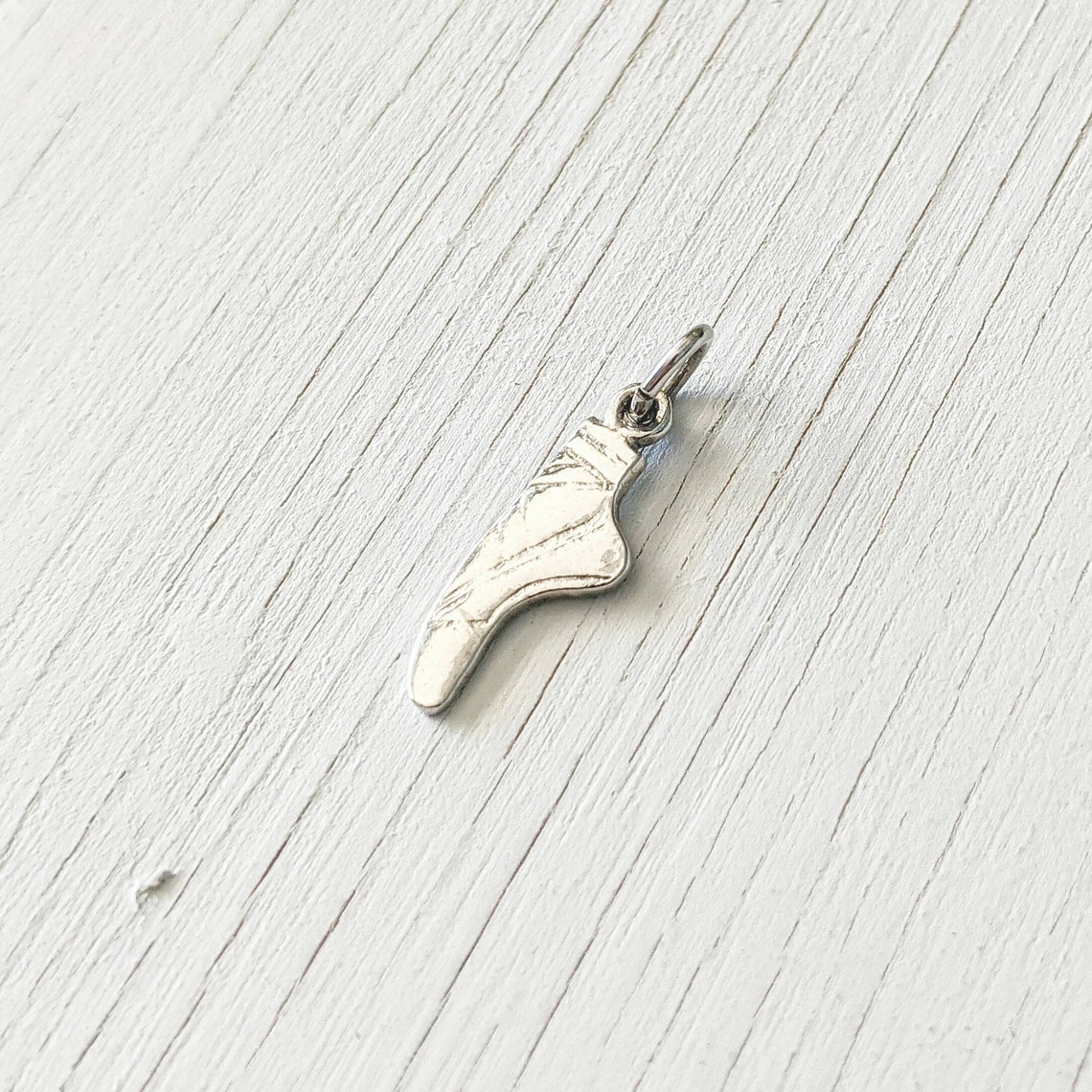 Sterling Silver Ballet Slipper Charm Dainty Charm Pendant | Etsy