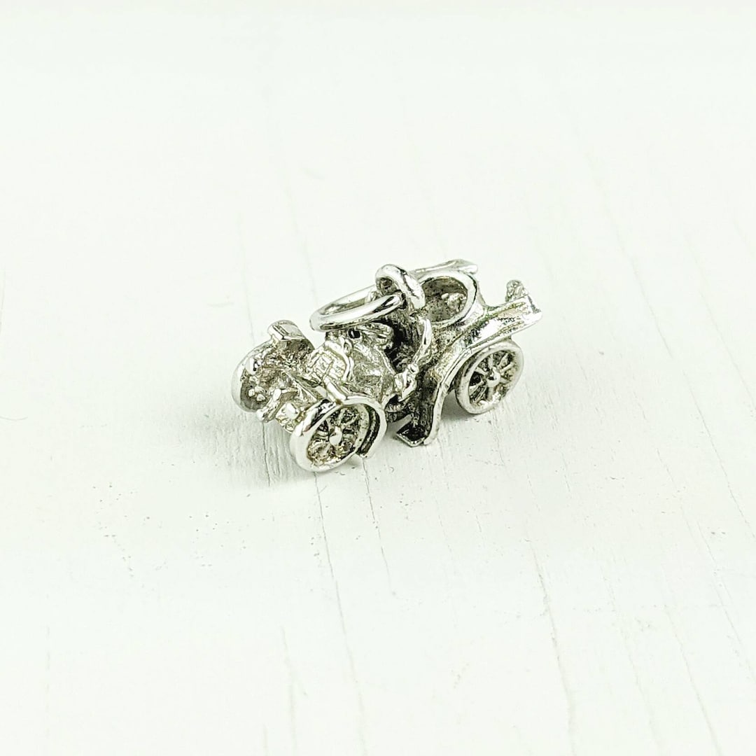 Sterling Silver Antique Style Car Charm | Roaster | 3D Charm | Pendant ...
