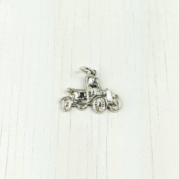 Sterling Silver Antique Car Charm Pendant Vintage | Etsy