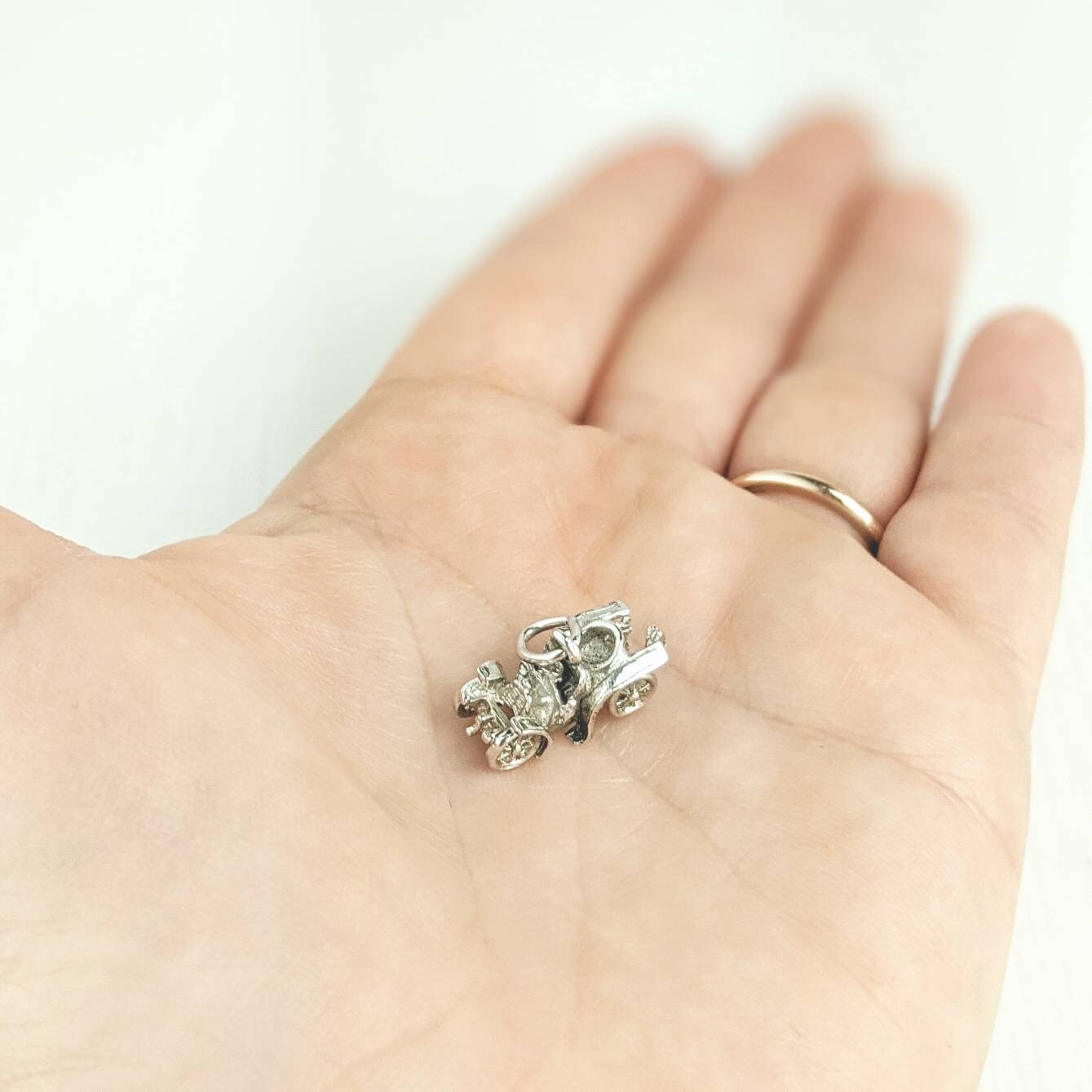 Sterling Silver 3D Antique Roadster Car Charm | Vintage Automobile ...