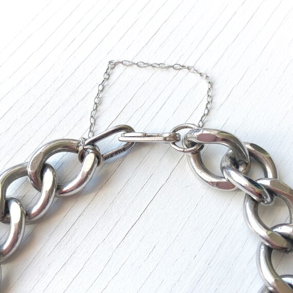 Heavy Sterling Silver Link Bracelet | Thick Curb Link… - Gem