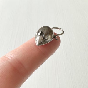 Vintage Mouse Charm Mouse Pendant Sterling Silver Charm Vintage Gifts ...