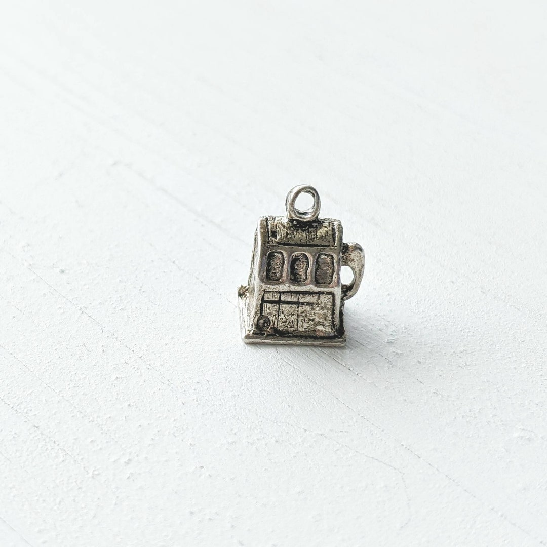 Sterling Silver Slot Machine Charm | Gambling Charm | Travel Charm ...