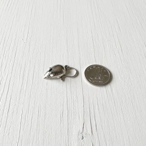 Vintage Mouse Charm Mouse Pendant Sterling Silver Charm Vintage Gifts ...