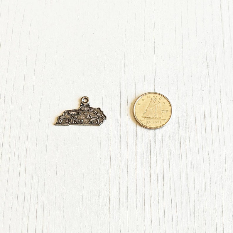 Sterling Silver Kentucky Charm | USA State Charm | Pendant | Vintage - Etsy