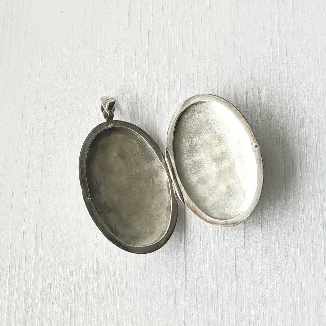 Sterling Silver Large Oval Locket Floral Design Keepsake | Etsy