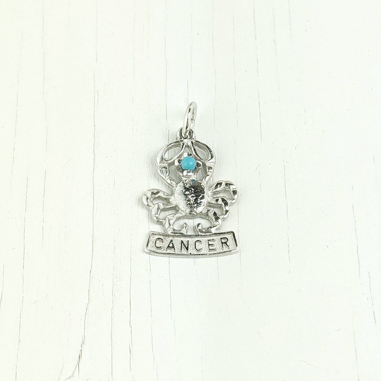Sterling Silver Cancer Charm Zodiac Charm Astrology Charm - Etsy