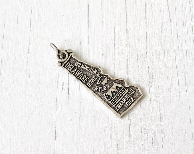 Sterling Silver Alabama State Charm Map Charm Pendant Vintage - Etsy