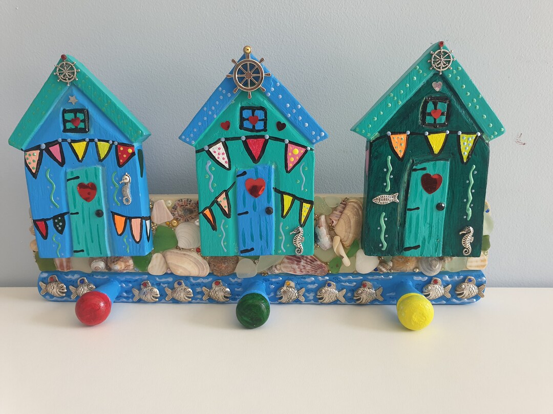 Beach Huts Coat Hanger Filey Beach Huts. North Yorkshire Coast. - Etsy