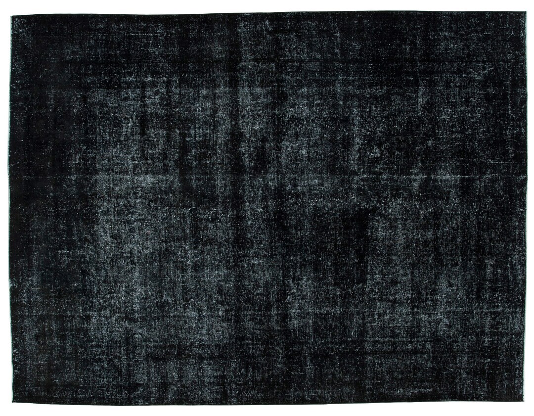9x12 Black Overdyed Handmade Turkish Wool Large Area Rug - Etsy