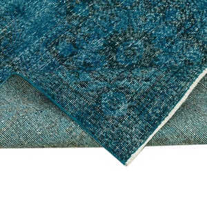 Turquoise Runner Rug Handmade Turkish Ovedyed Long Runner 4x14 Runner ...