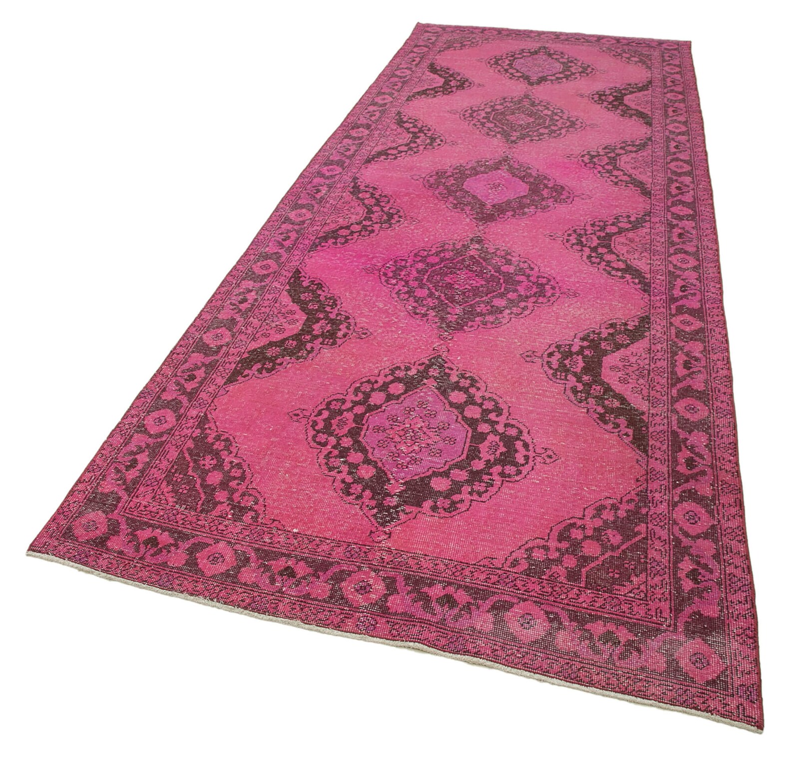 Pink Overdyed Runner 4x12 Turkish Handmade Vintage Runner - Etsy