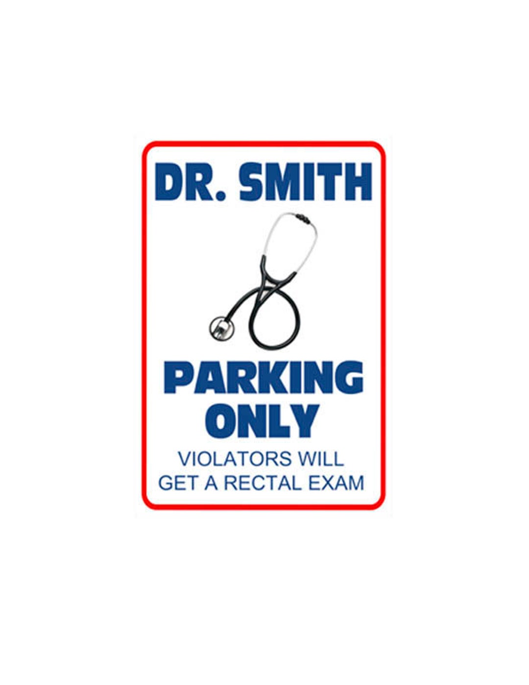 Parking Sign for DOCTOR, Personalized Parking Sign, Gift for Doctor ...
