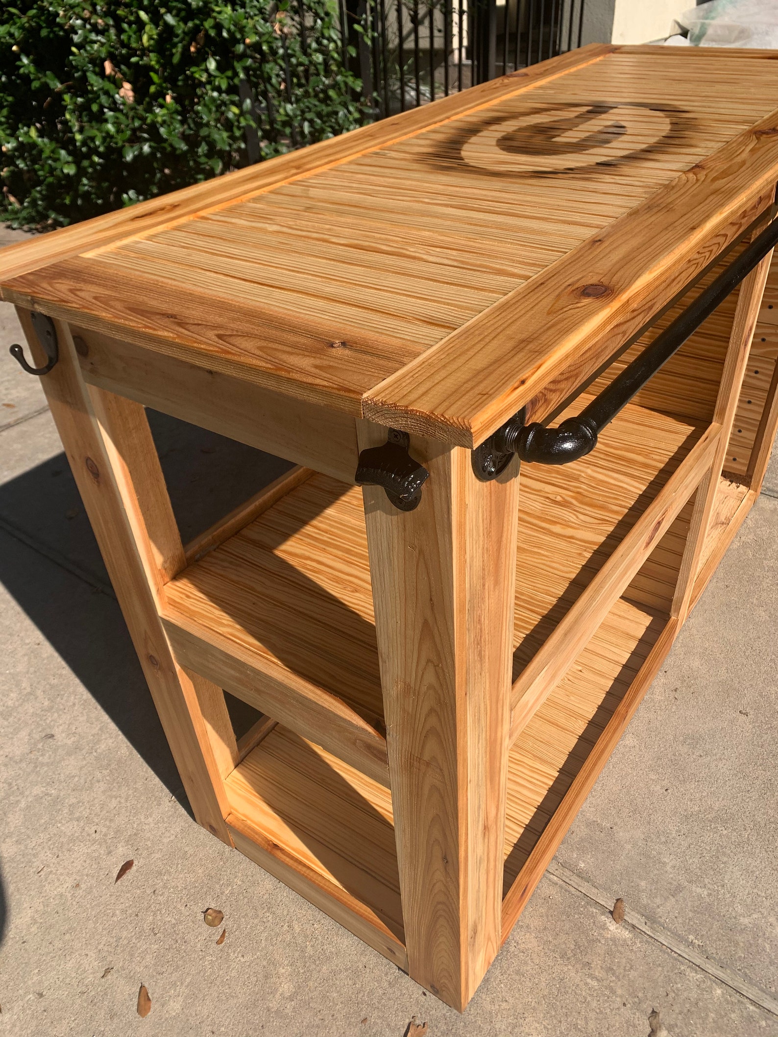 Mini-fridge Cedar Bar Cart; Outdoor Kitchen Cabinet - Etsy