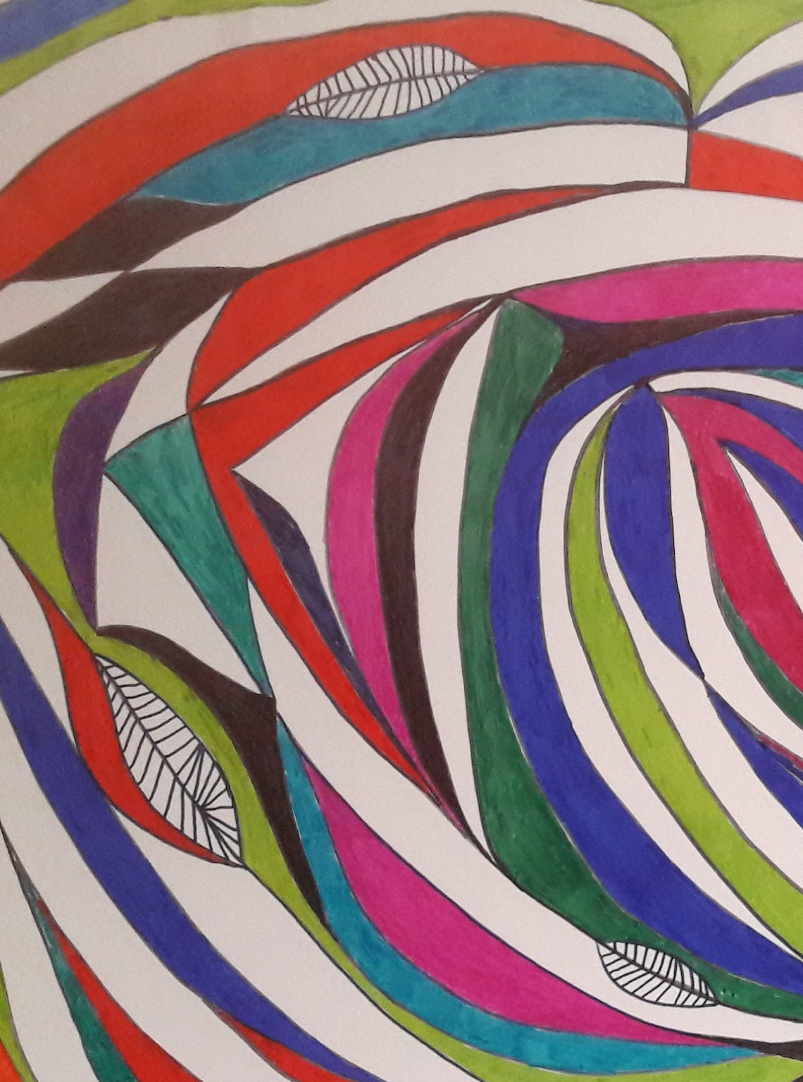 Mondern Plant Art Cubist Nature Painting Original Cubist Painting Art ...