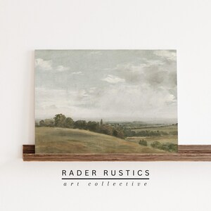 Vintage Country Hillside Print | Framed Canvas and Prints | Panoramic ...