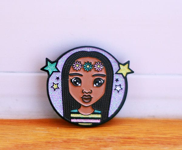 Natural Hair Enamel Pin,afro , Black Girl Magic, Black Woman, African ...