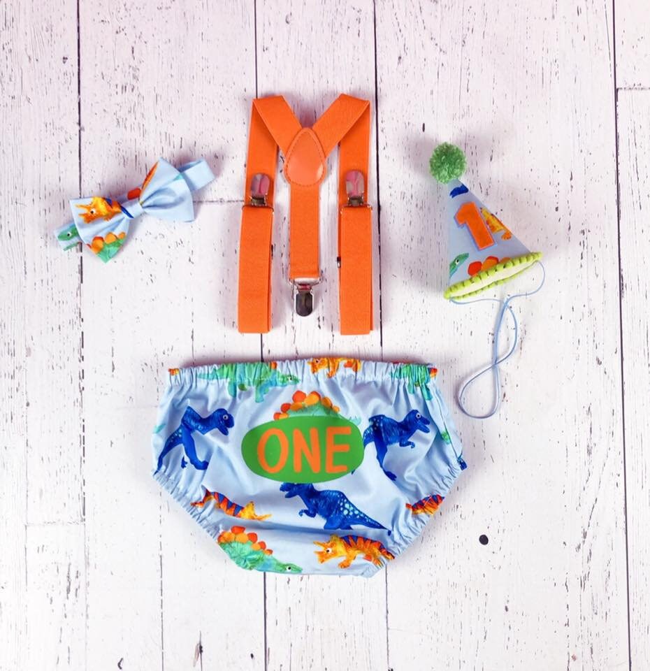 Dinosaur 1st Birthday Outfit Cake Smash Boy Outfit Dinosaur | Etsy