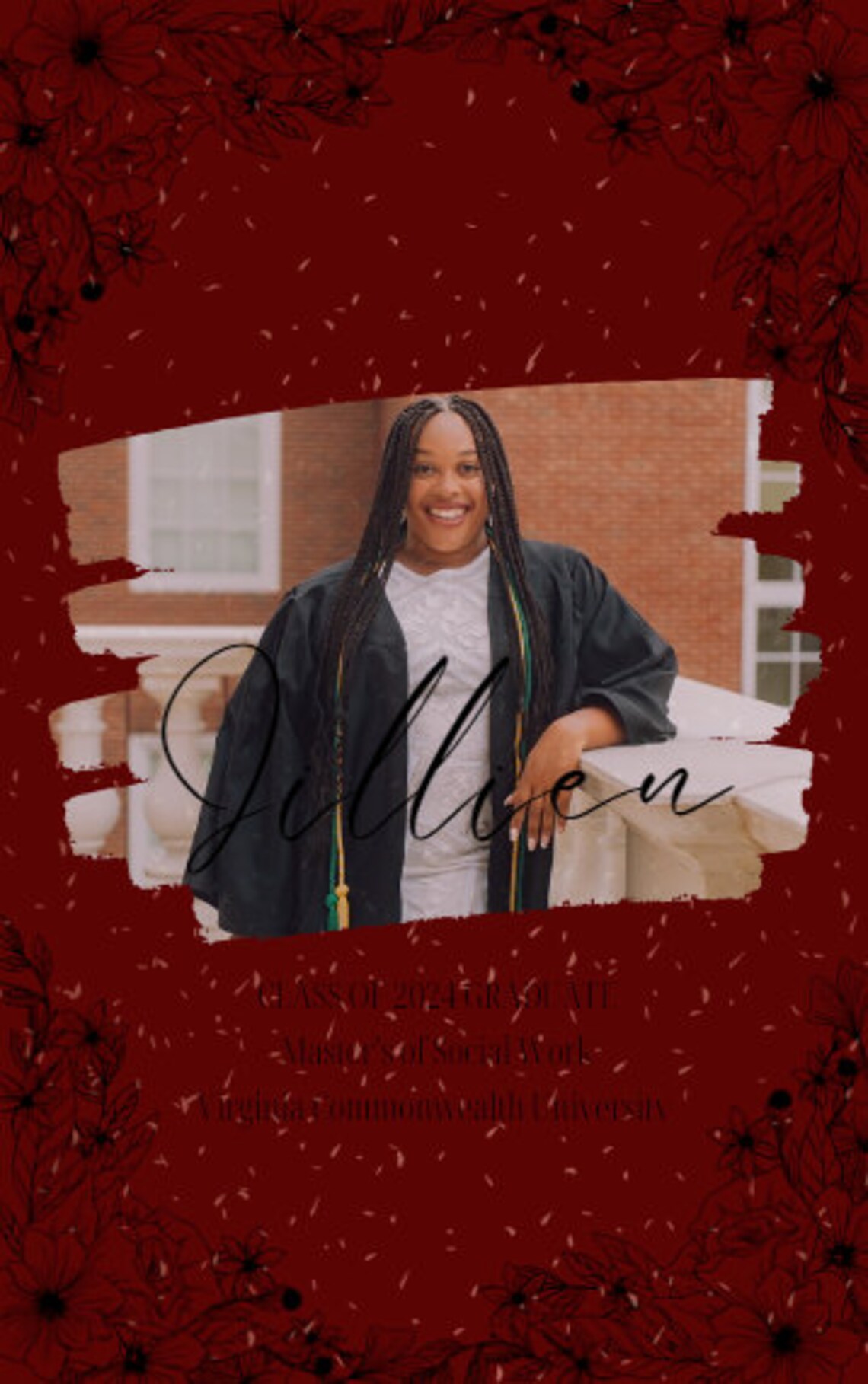 Graduation Template, Editable Canva Template, 20204 Graduate, Digital ...