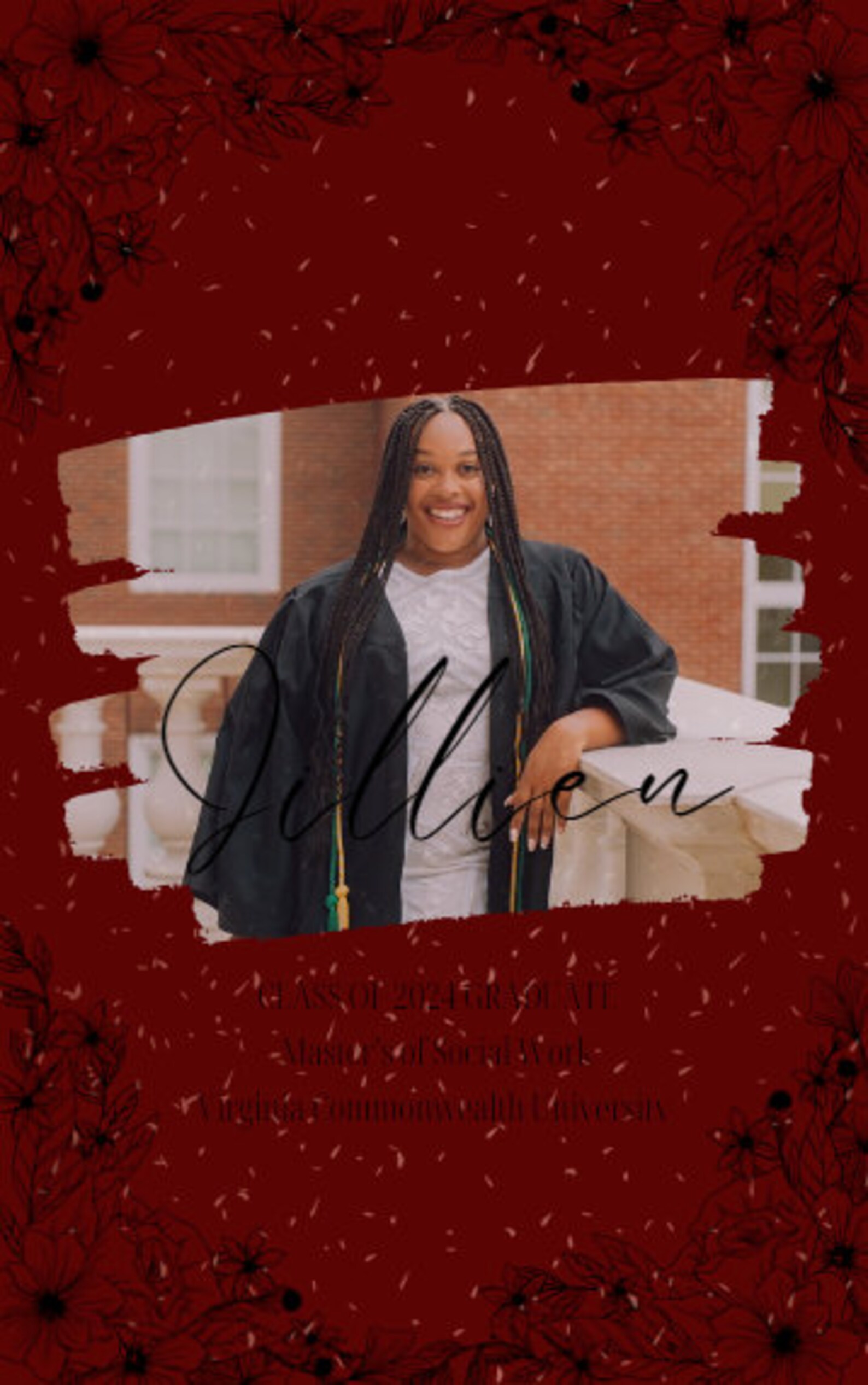 Graduation Template, Editable Canva Template, 20204 Graduate, Digital ...