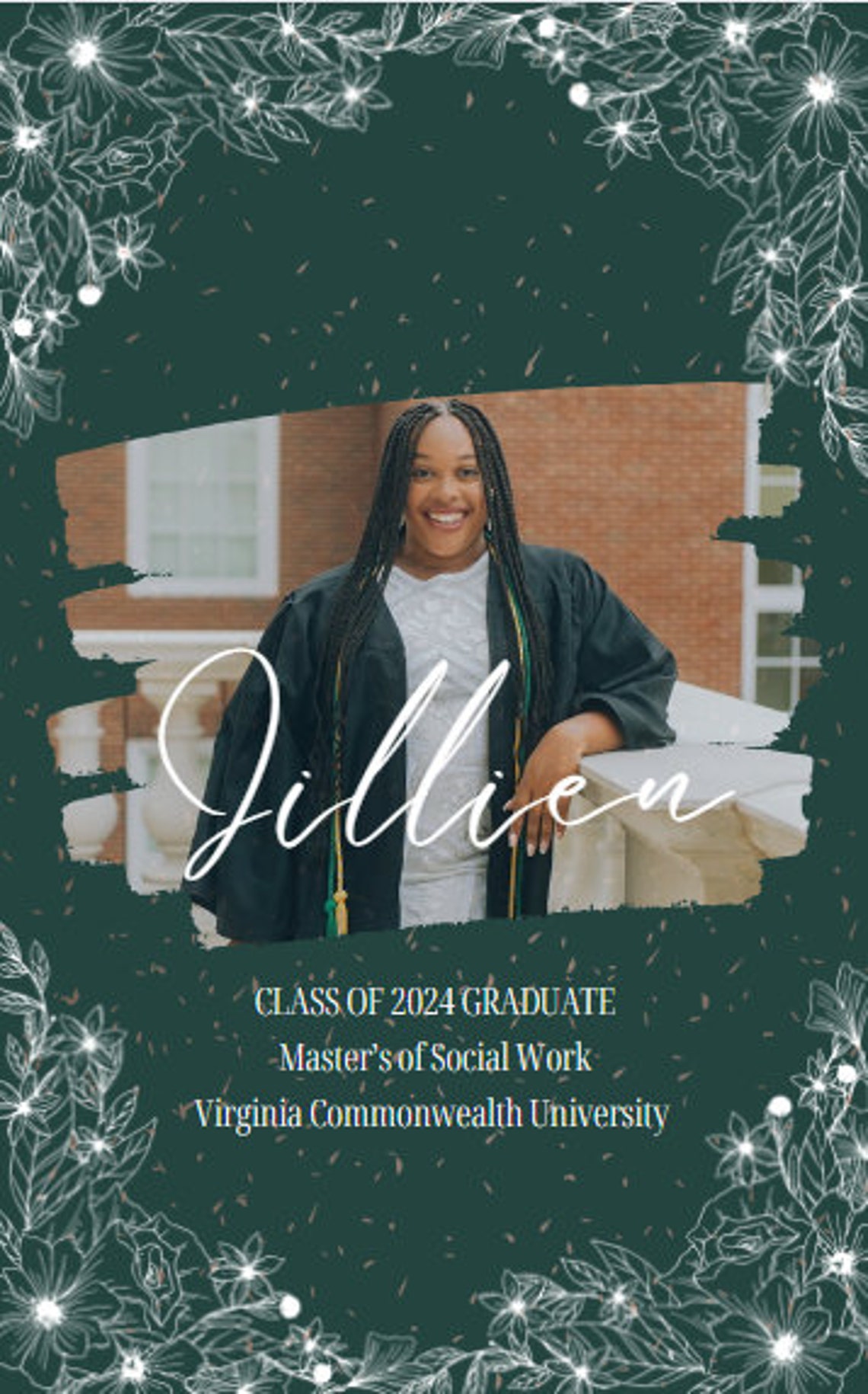 Graduation Template, Editable Canva Template, 20204 Graduate, Digital ...