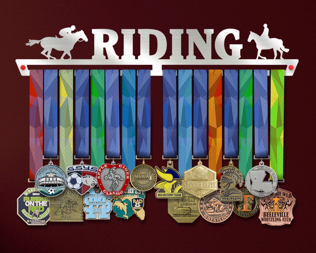 Riding Medal Holder, Horse Riding Award Display Rack, Riding Medal ...