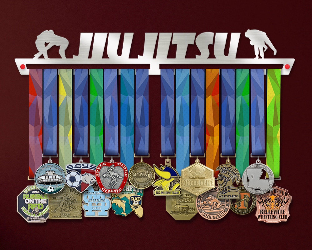 Trofei MEDAGLIA Display STAFFA HOLDER JIU JITSU ACRILICO NERO CON ...