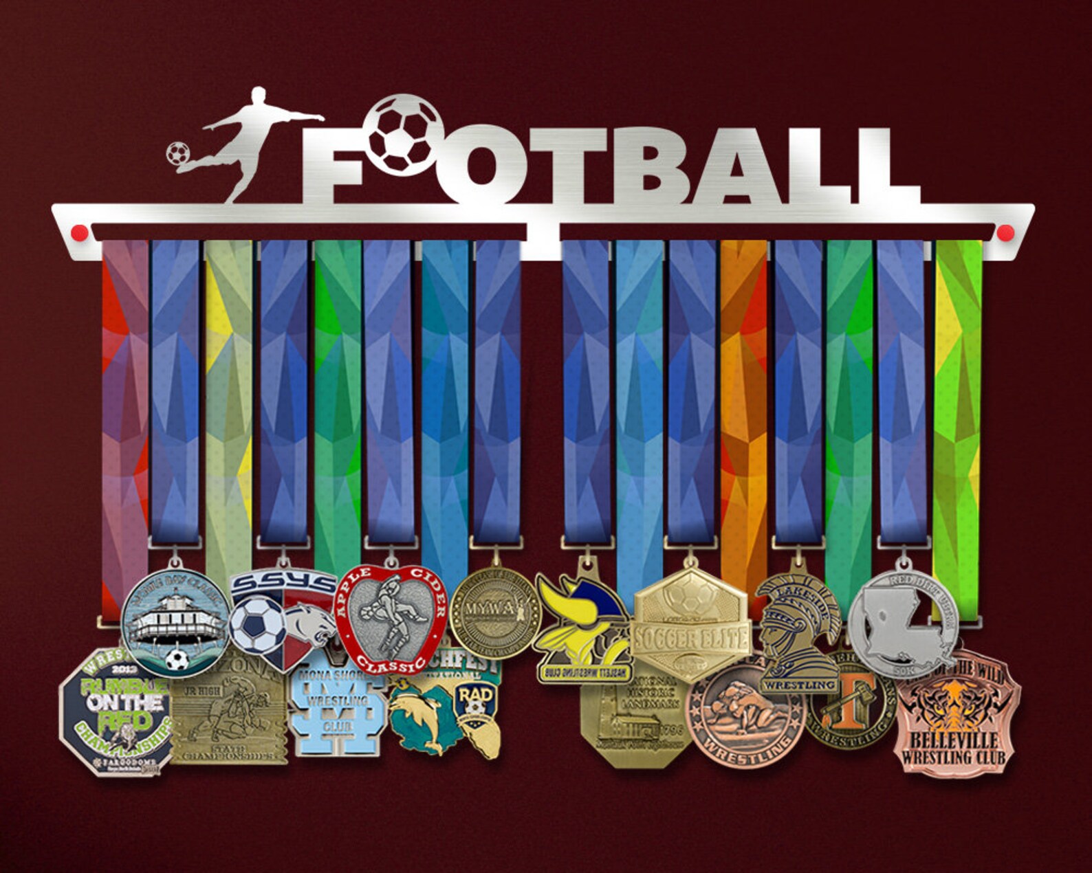 Football Medal Holder Gift for Men Medal Display Rack for - Etsy