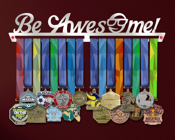 Be Awesome Medal Display V2 Inspirational Handmade Medal | Etsy