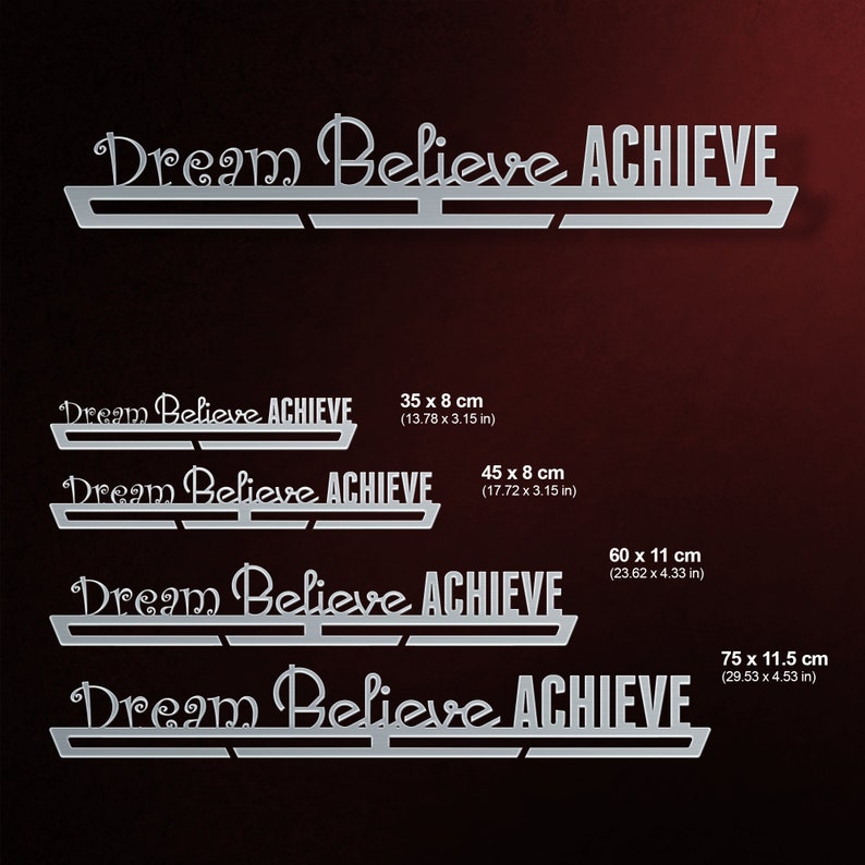 Dream Believe Achieve Medal Hanger Inspirational Medal - Etsy