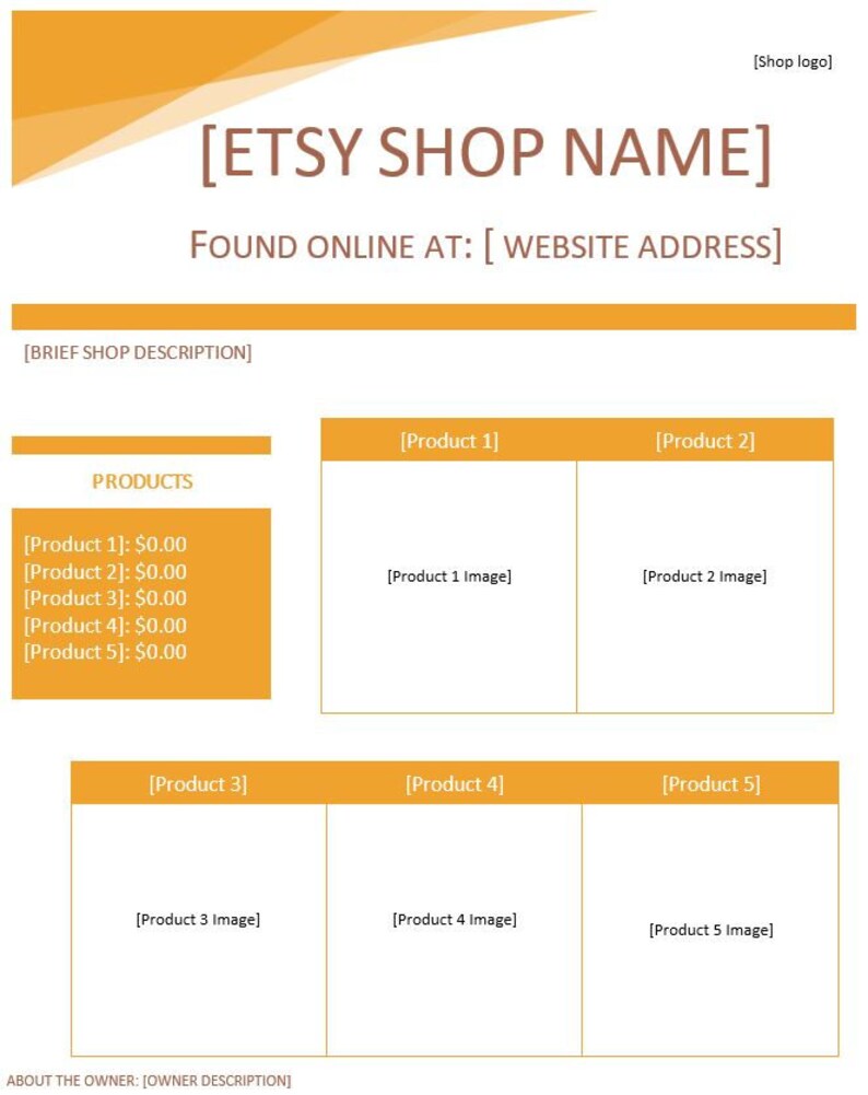 Etsy Shop Advertisement Template - Spread the Word About Your Products ...