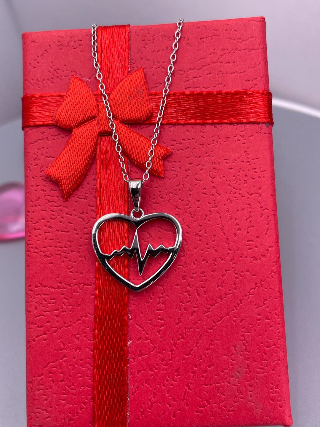 Heartbeat Heart Necklace – Sterling Silver Love Pendant | Minimal ...