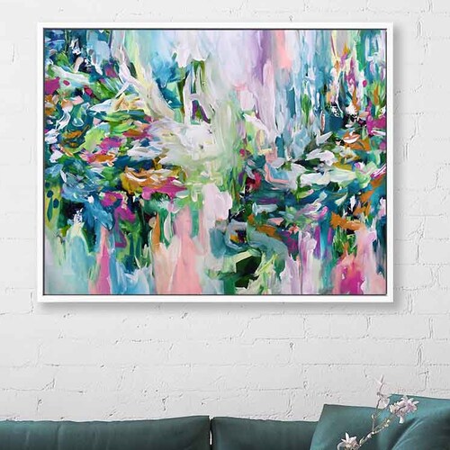 Bright Abstract Print on Canvas Print Wall Art - Etsy