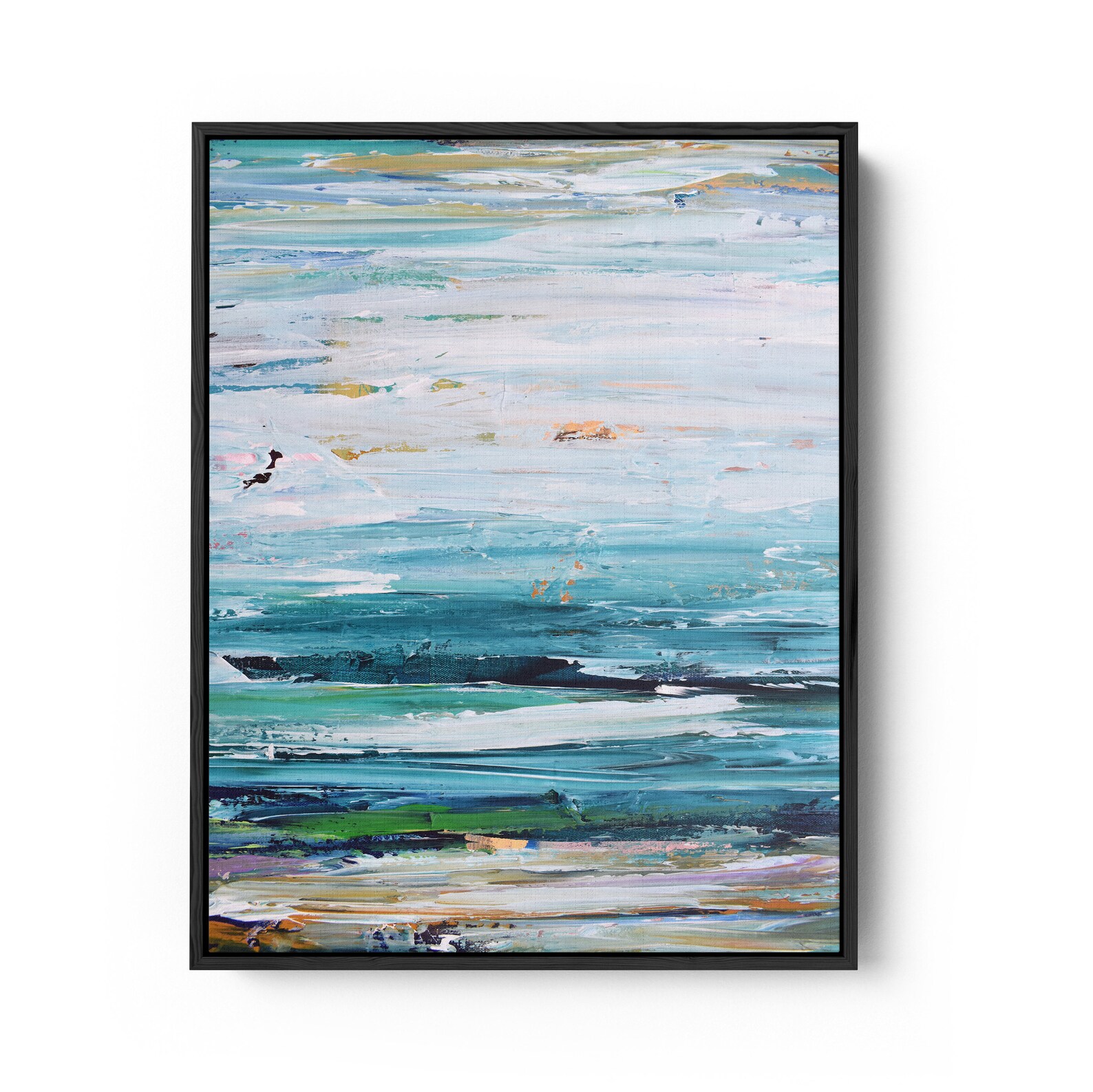 Large Bright Blue Print on Canvas Giclee Print Canvas Art. - Etsy UK