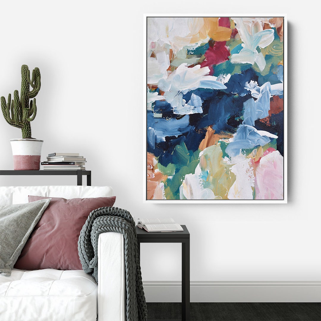 Large Abstract Print. Print on Canvas. Home Decor. Canvas Print. Giclee ...