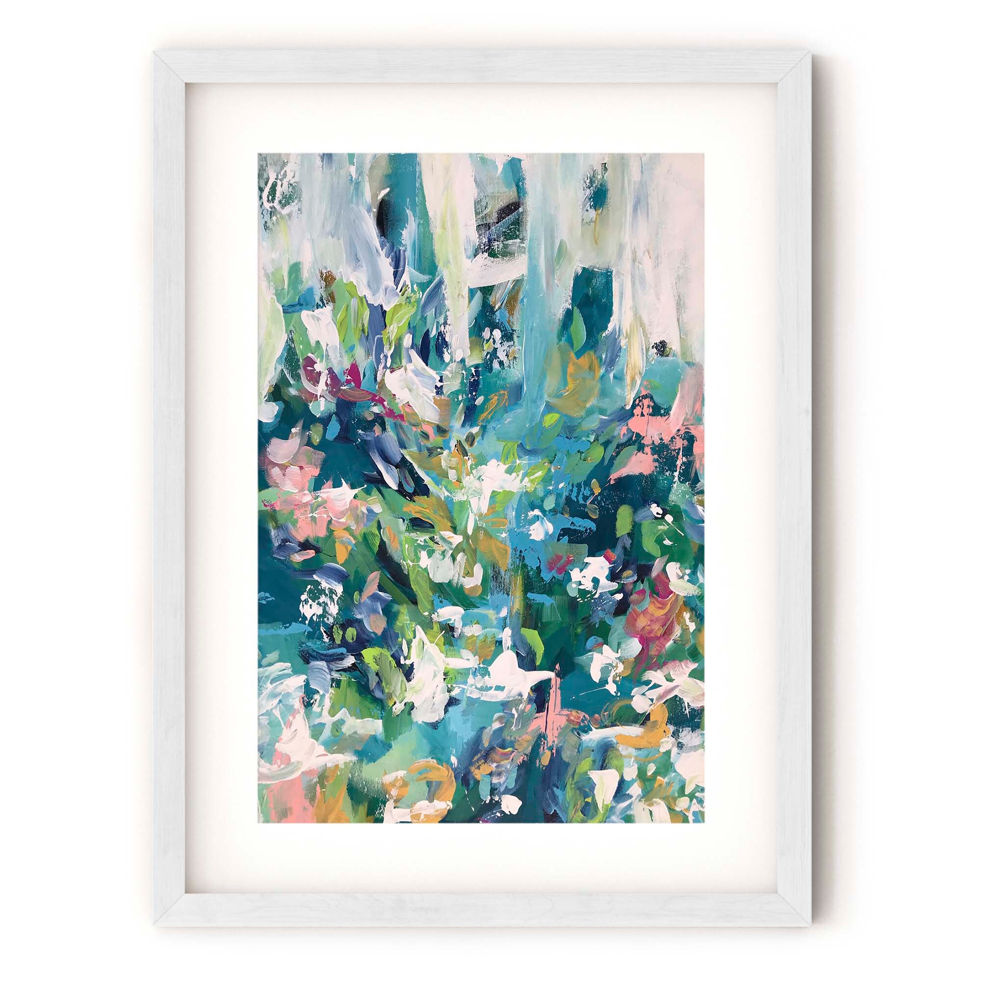 Large Framed Art Abstract Print Wall Art Large Wall Art Blue | Etsy