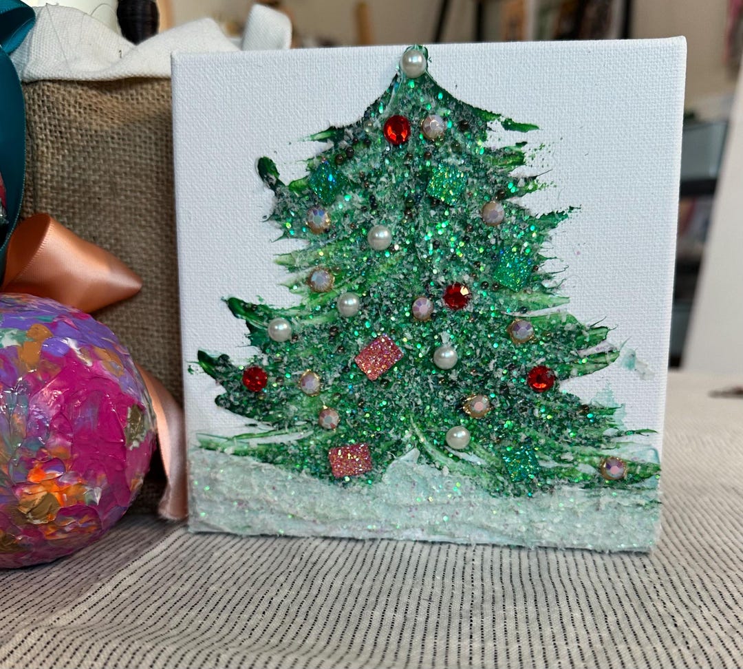 Abstract Christmas Artwork, Christmas Paintings , Christmas Home Decor ...