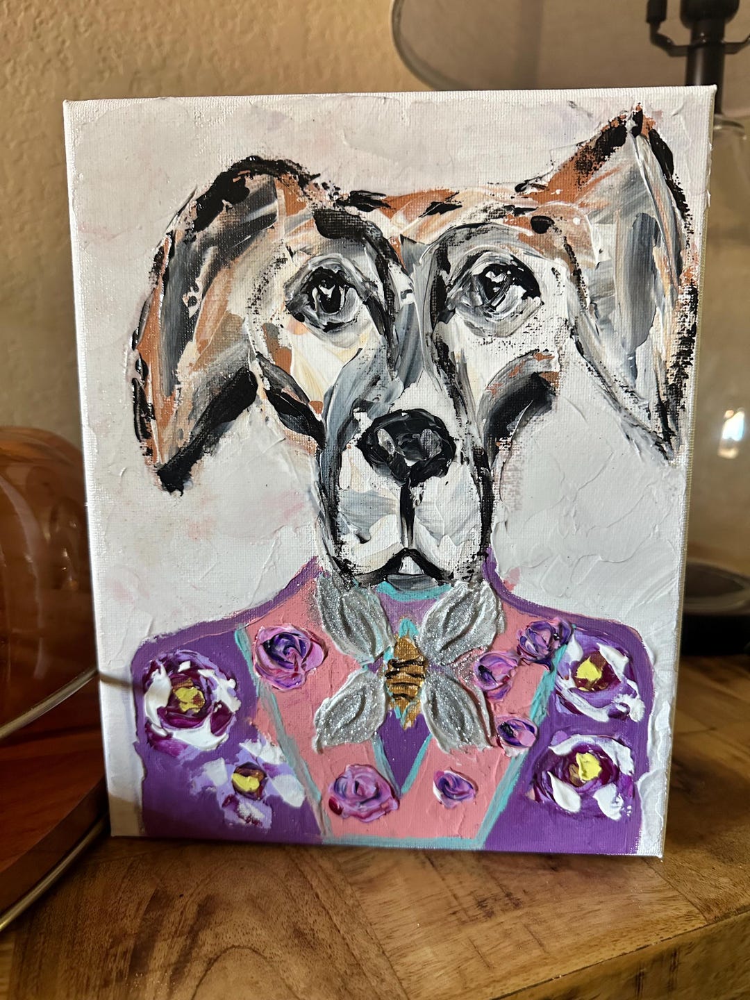 Dog Art, Abstract Pet Portrait, Abstract Pop Art Dog Painting, 8x10 ...
