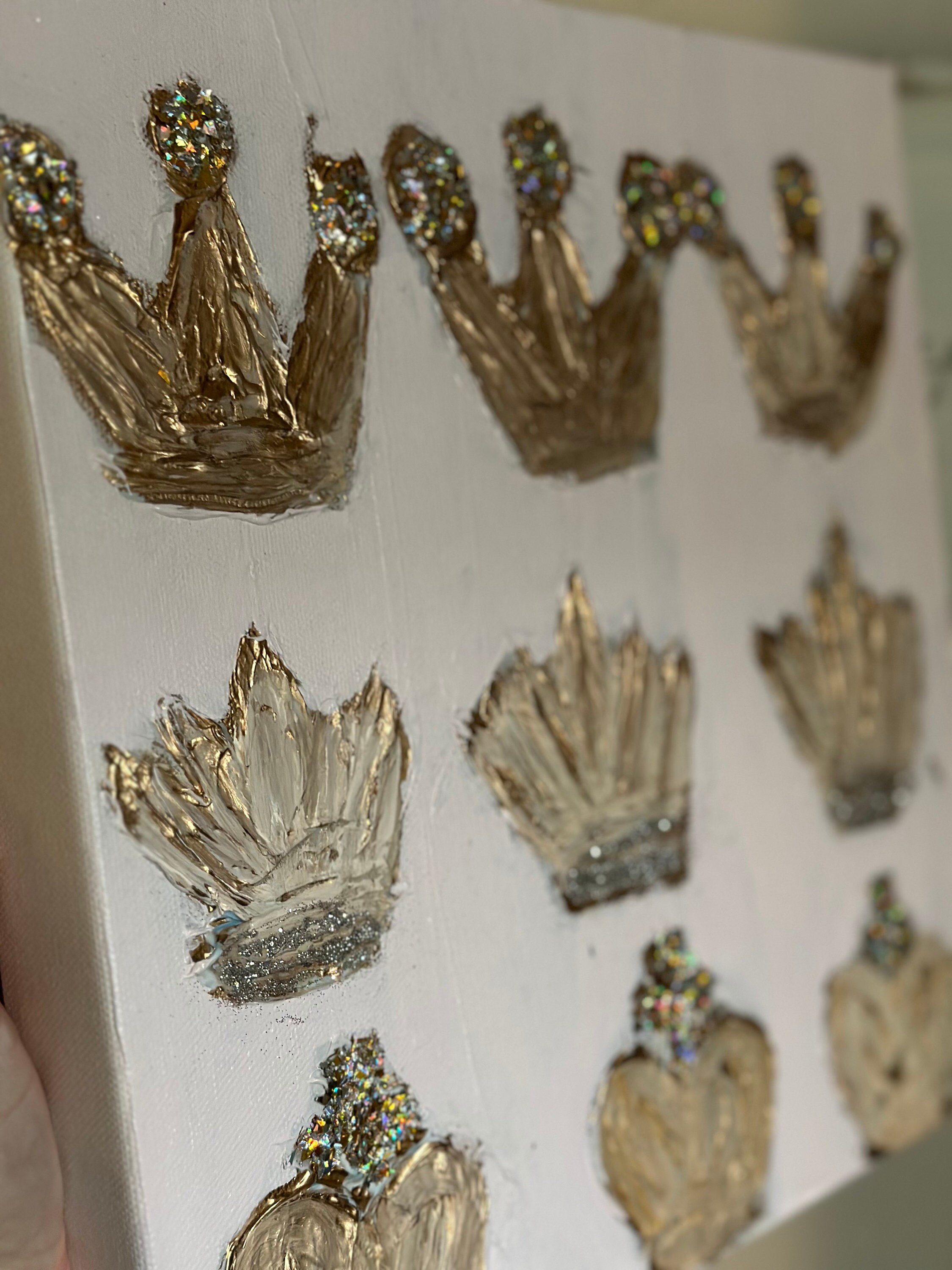 Abstract Crown Artwork,gold Crowns, King, Queen , Acrylic Painting ...