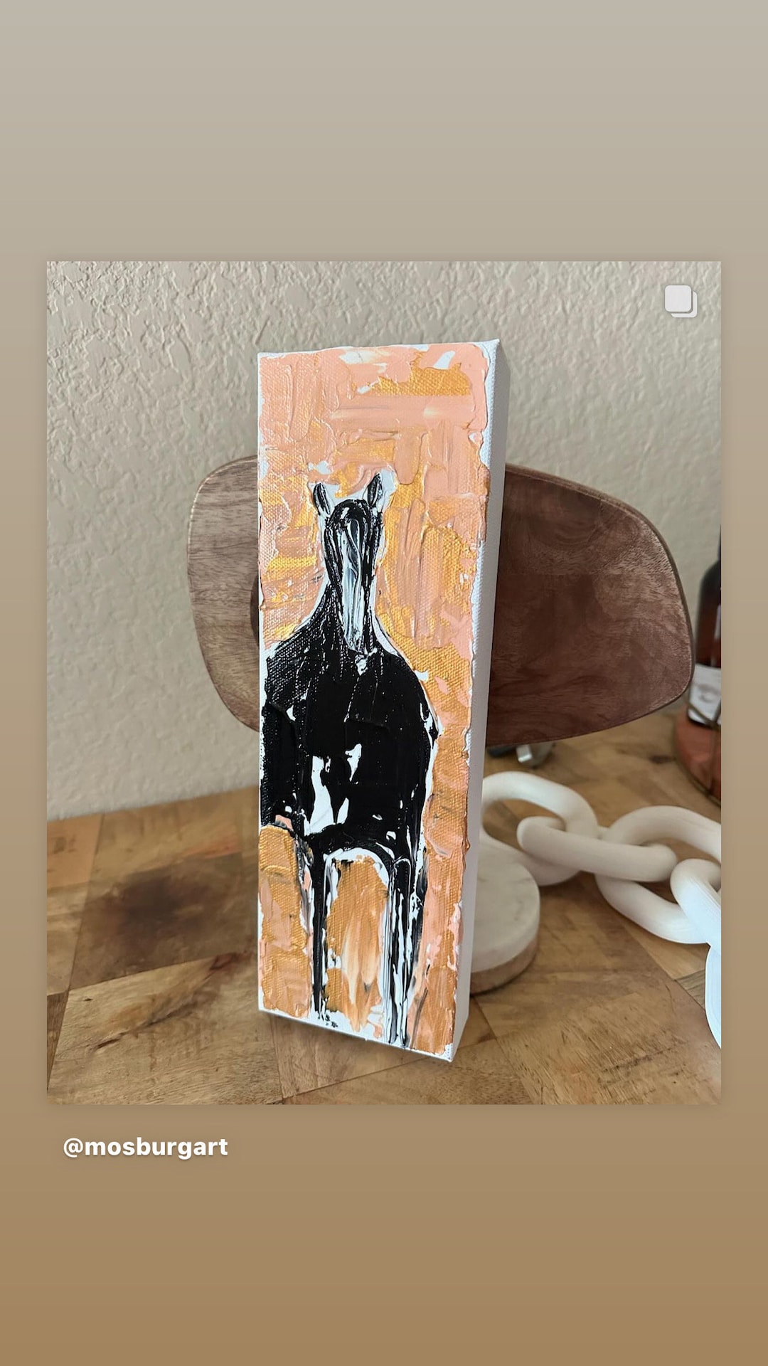 Modern Abstract Horse Painting, Horse Art, 4x12” Canvas Art, Abstract ...