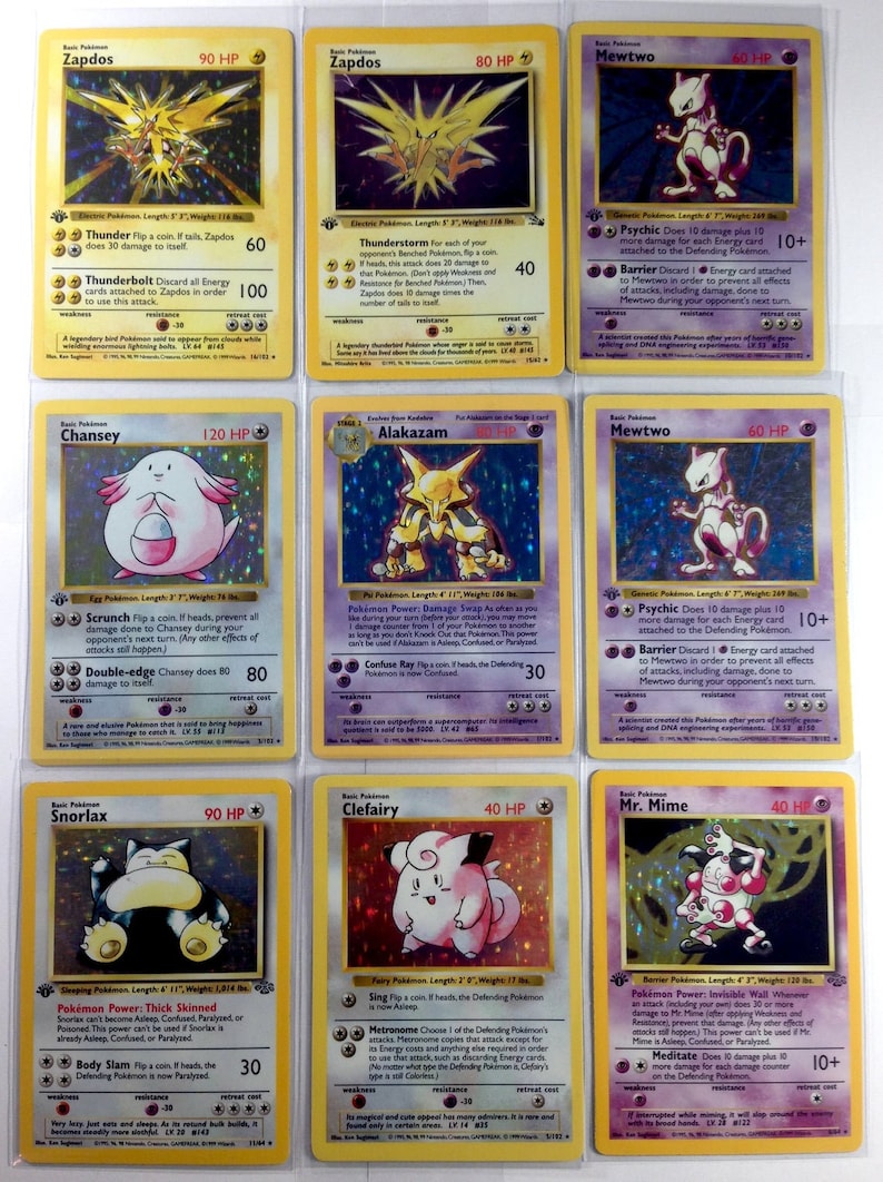Pokemon 30 Card Pack Vintage Holos 1st Edition Shadowless - Etsy