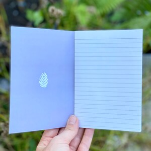 A6 Notebook Small Grey Leaf Print Grey Notebook Pocket Size - Etsy