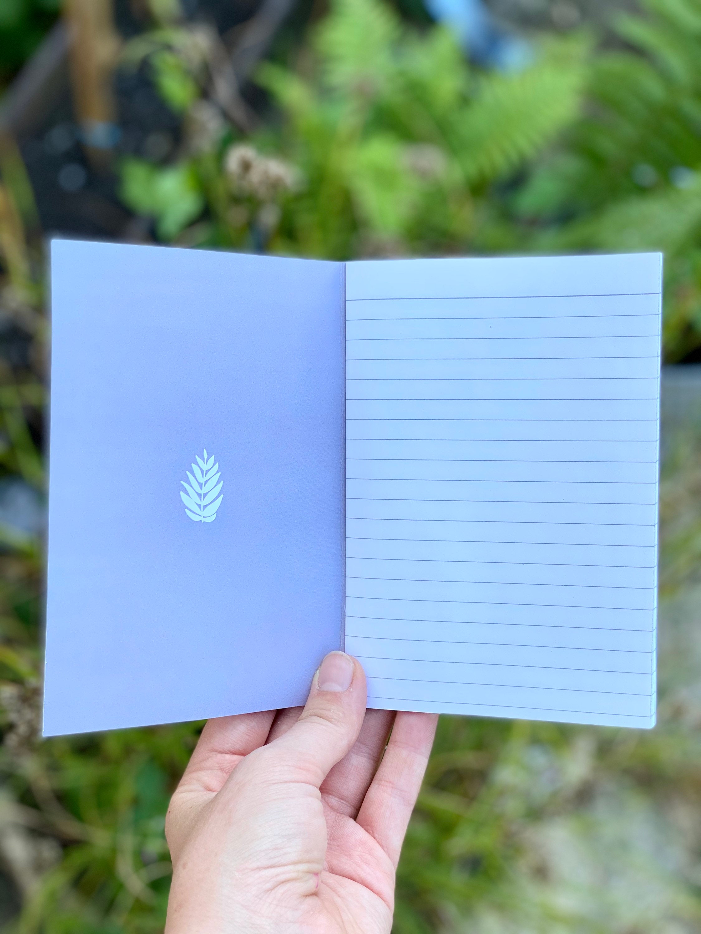 A6 Notebook Small Grey Leaf Print Grey Notebook Pocket Size - Etsy